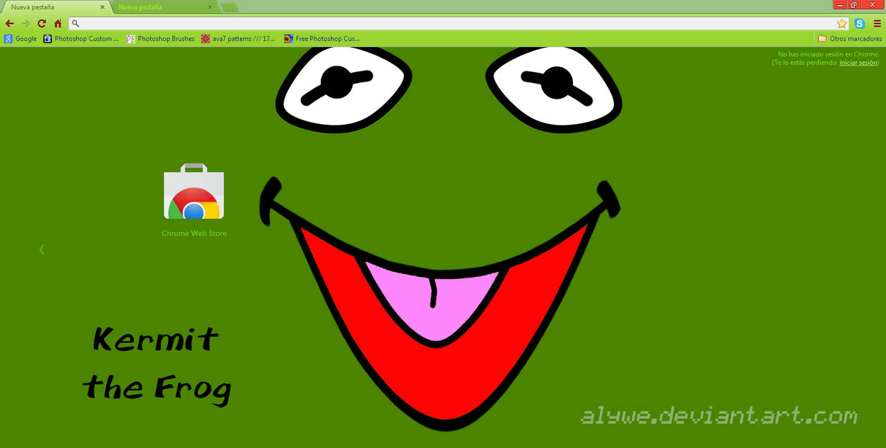 Kermit the frog Chrome theme by Alywe on DeviantArt