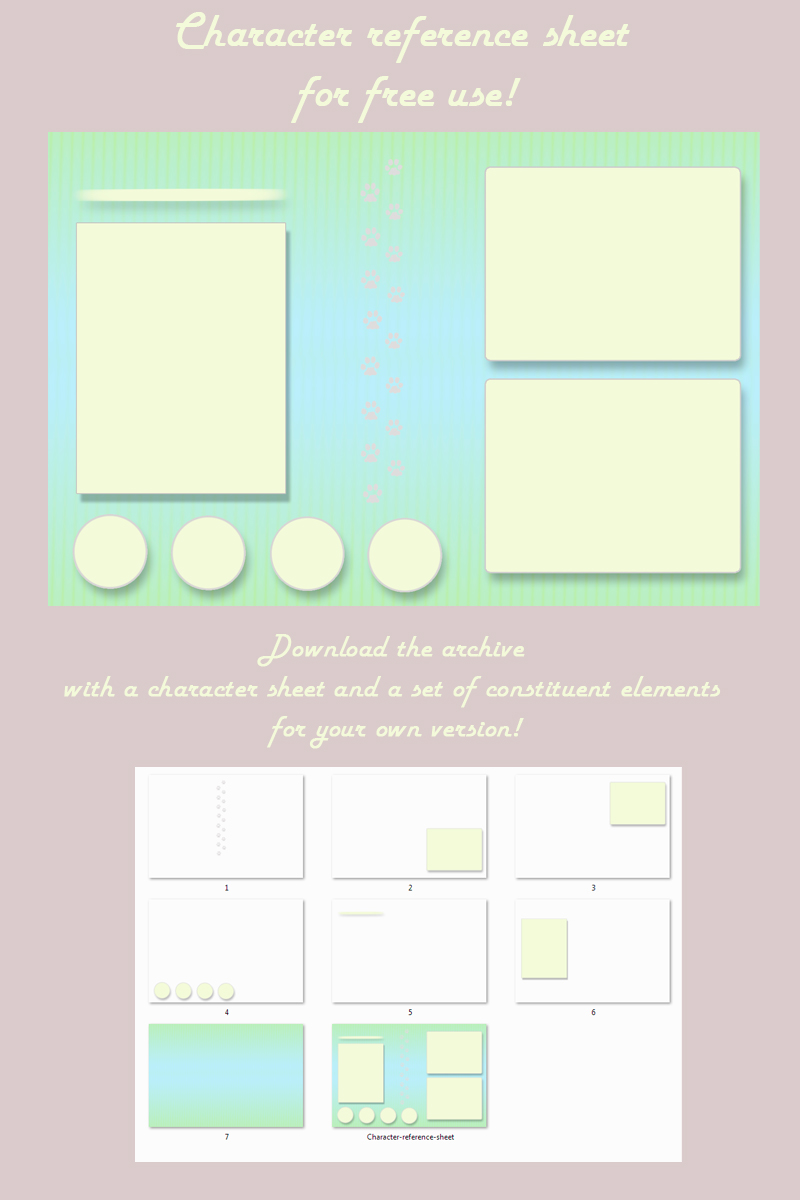 Character reference sheet for free use ! by CrazyStylus on DeviantArt