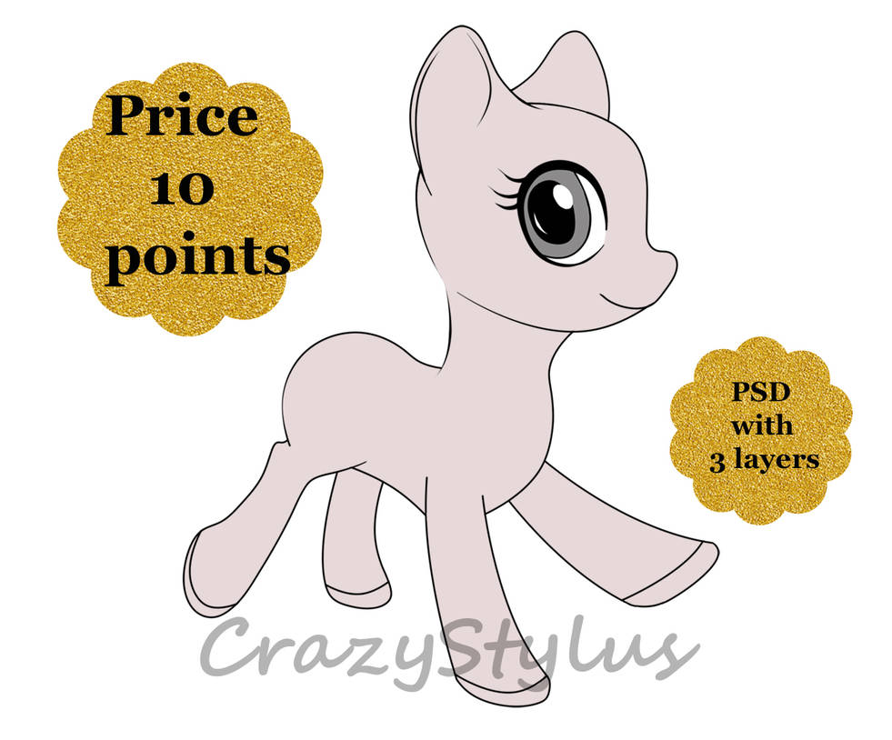 Pony P2U base line by CrazyStylus on DeviantArt