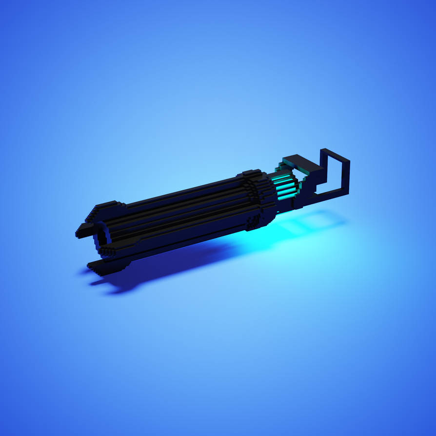 Black rock shooter gun (3D Voxel Model) by MangaBeatsKip on DeviantArt