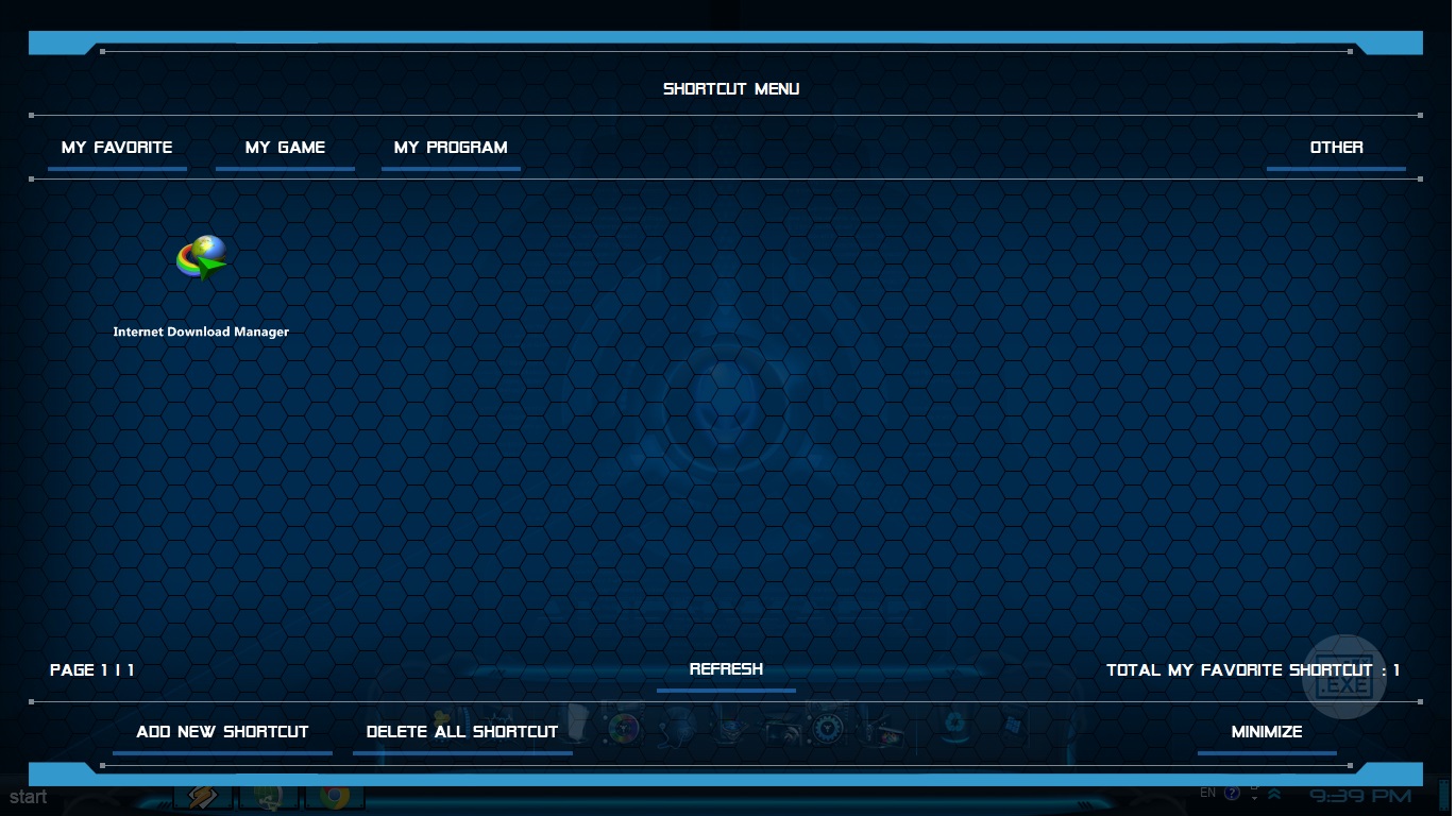 Futuristic Shortcut Menu XWidget [ Updated ] by Adiim on DeviantArt