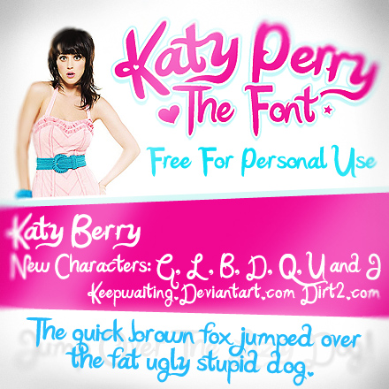 Katy Berry - Katy Perry Font by KeepWaiting on DeviantArt