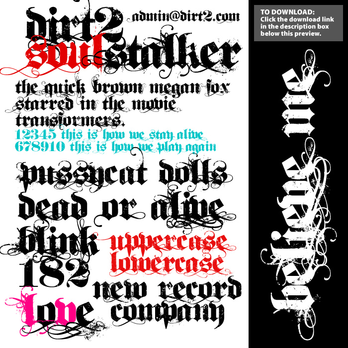 Dirt2 SoulStalker Free Font by KeepWaiting on DeviantArt