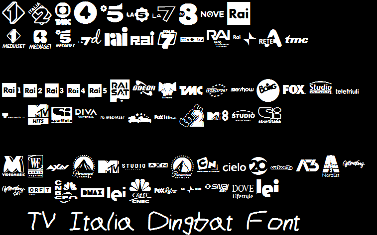TV Italia Dingbat Font by LogomaxProductions on DeviantArt