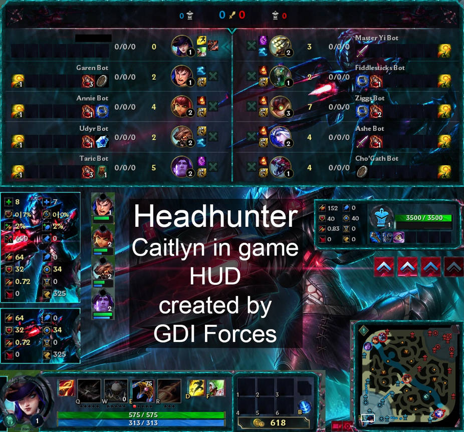 Headhunter Caitlyn in game HUD by GDIForces on DeviantArt
