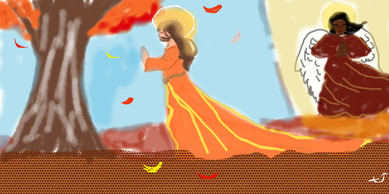 JESUS + AN ANGEL WATCHING OVER HIM! by AbbyTowle on DeviantArt