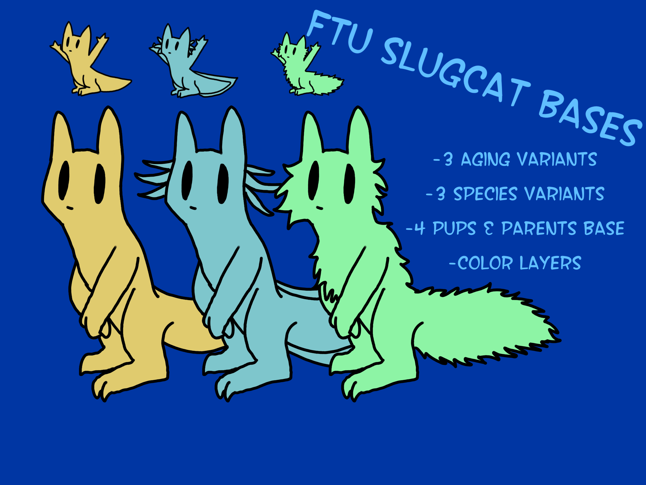 Slugcat basepack 1 by Grungycat on DeviantArt