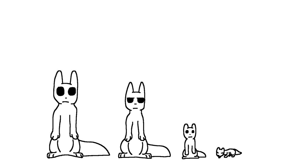 Slugcat life stages base by Grungycat on DeviantArt