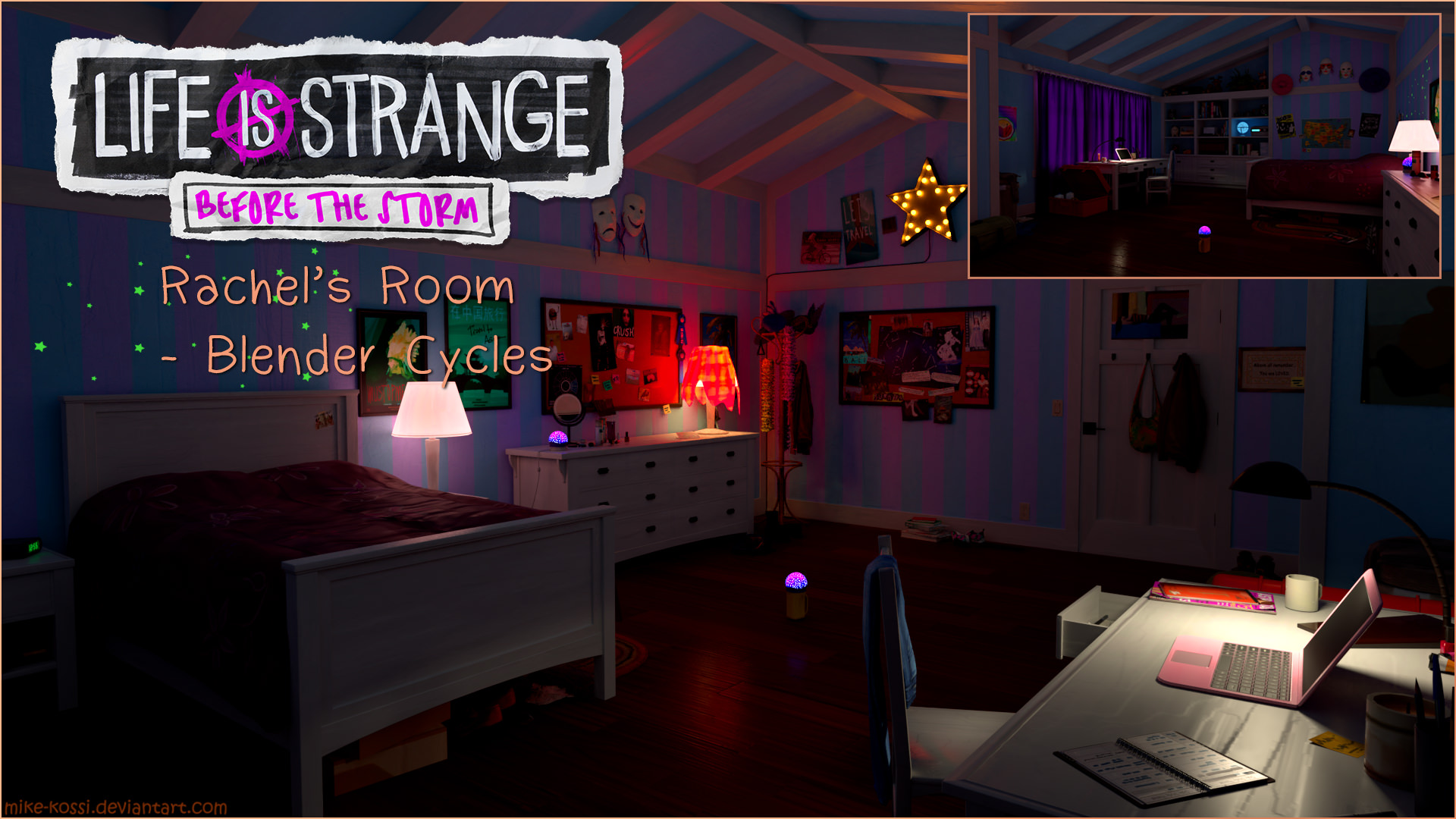 LiS BtS Rachel's bedroom - Blender by Mike-Kossi on DeviantArt