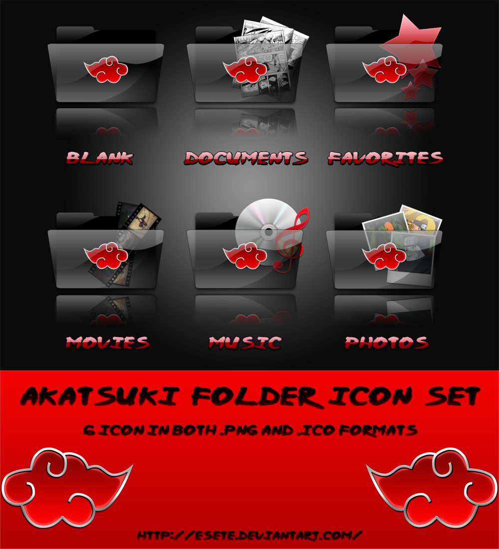 Akatsuki Folder Icon Set by Esete on DeviantArt