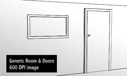 Generic Room and Doors by screentones on DeviantArt