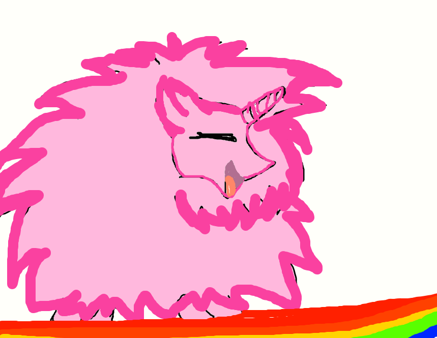 pink fluffy unicorns dancing on rainbows (fanart) by hatsunemiku731 on ...