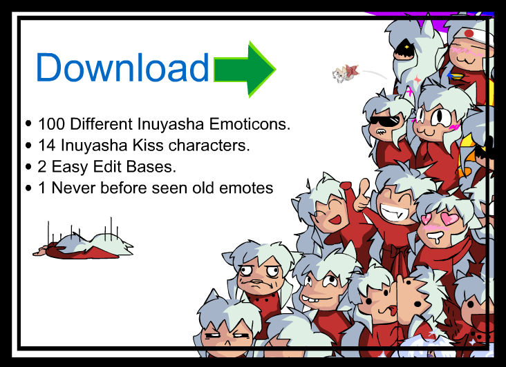Inu Emoticon Full Collection Download by o0OInuyashaO0o on DeviantArt