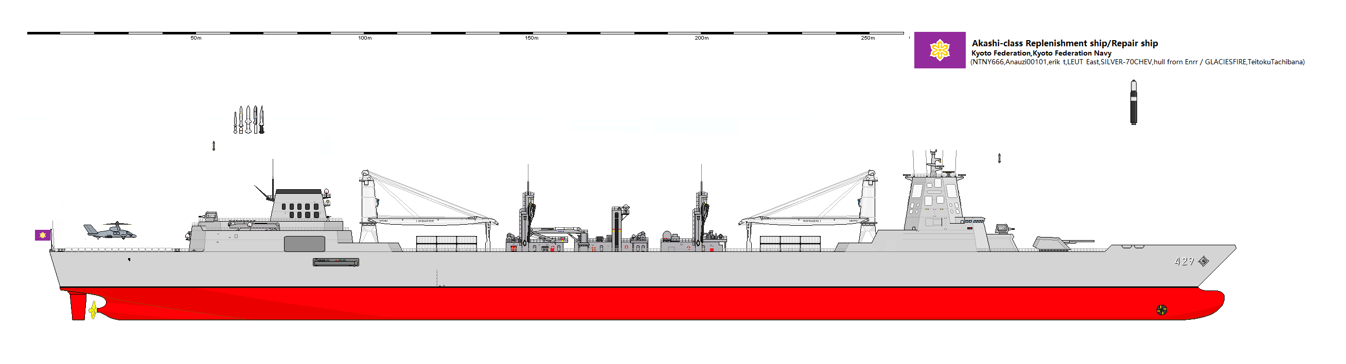 Akashi-class Replenishment ship/Repair ship by TeitokuTachibana on ...