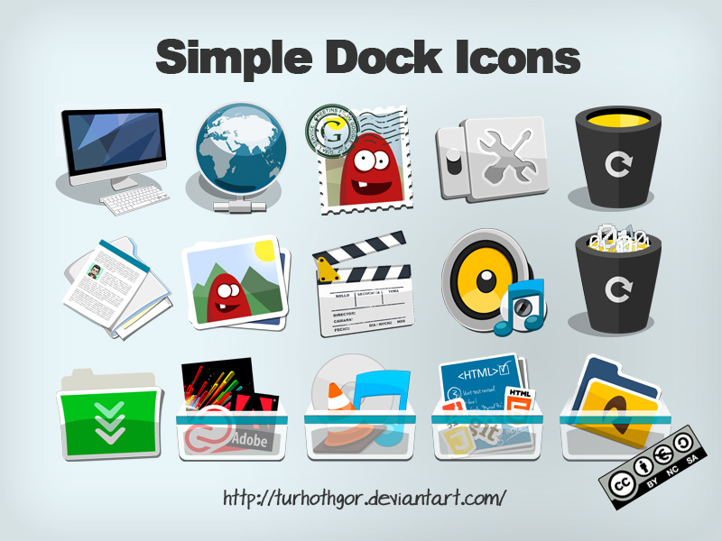 Simple Dock System Icons by Turhothgor on DeviantArt