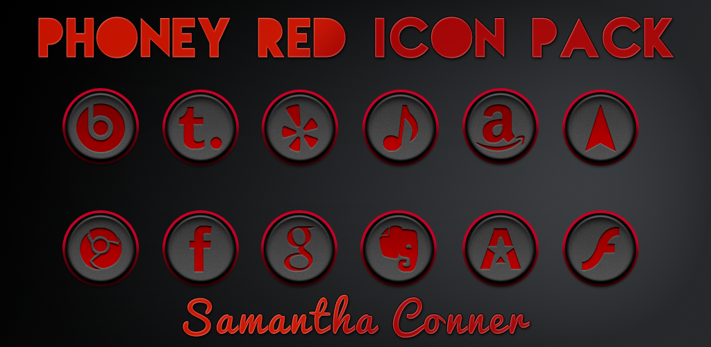 Phoney Red Icons/Theme by sammyycakess on DeviantArt