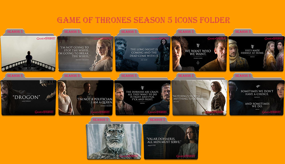 Game Of Thrones Season 5 Icons by Aliciax16 on DeviantArt