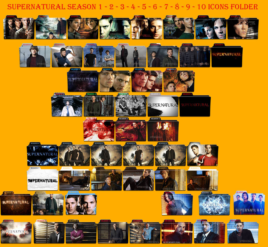 Supernatural Main Folder + Season 1 To 10 Icons by Aliciax16 on DeviantArt