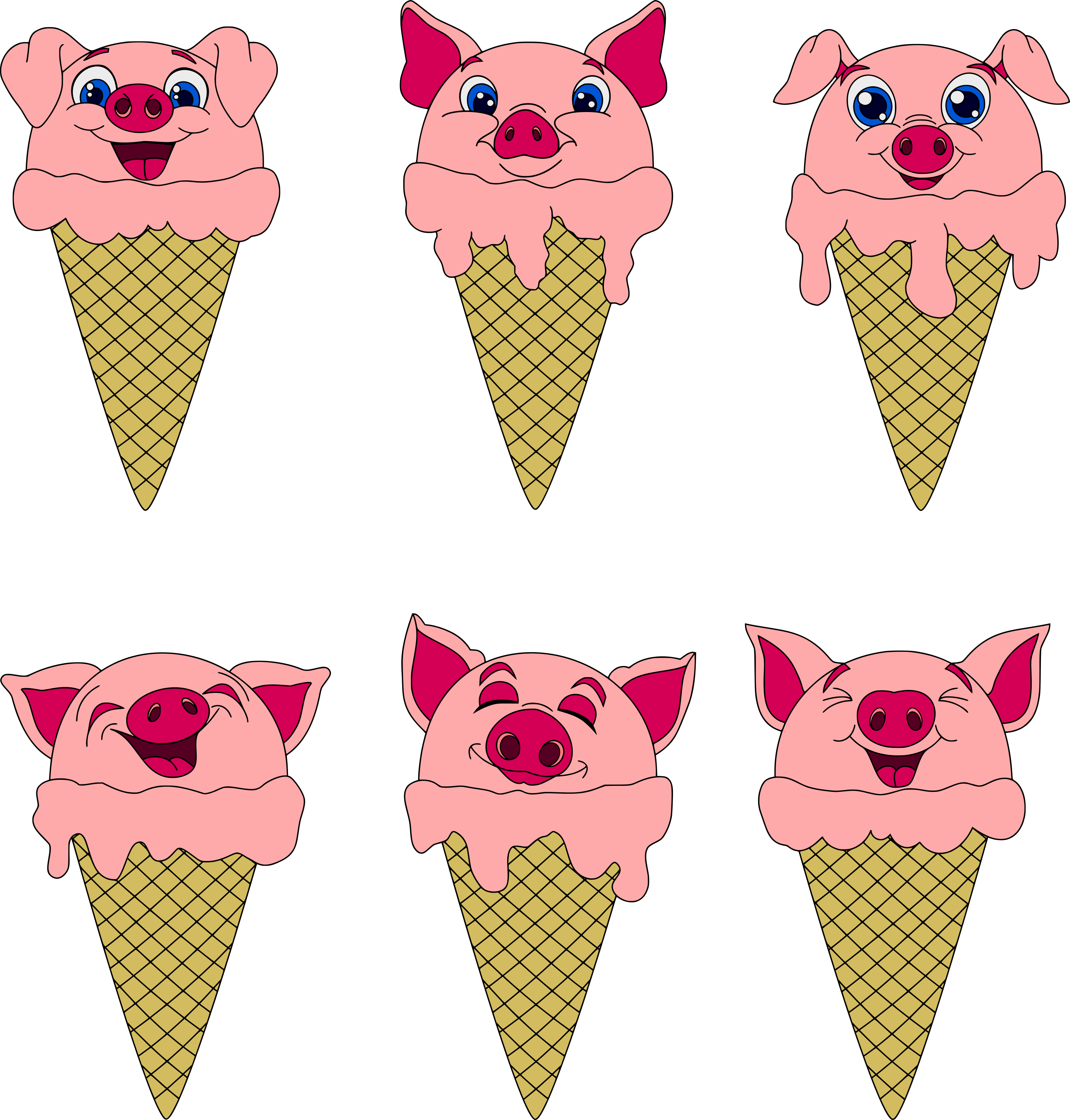 Barquillas-cerditos-01.1-colores-planos by Creaciones-Jean on DeviantArt