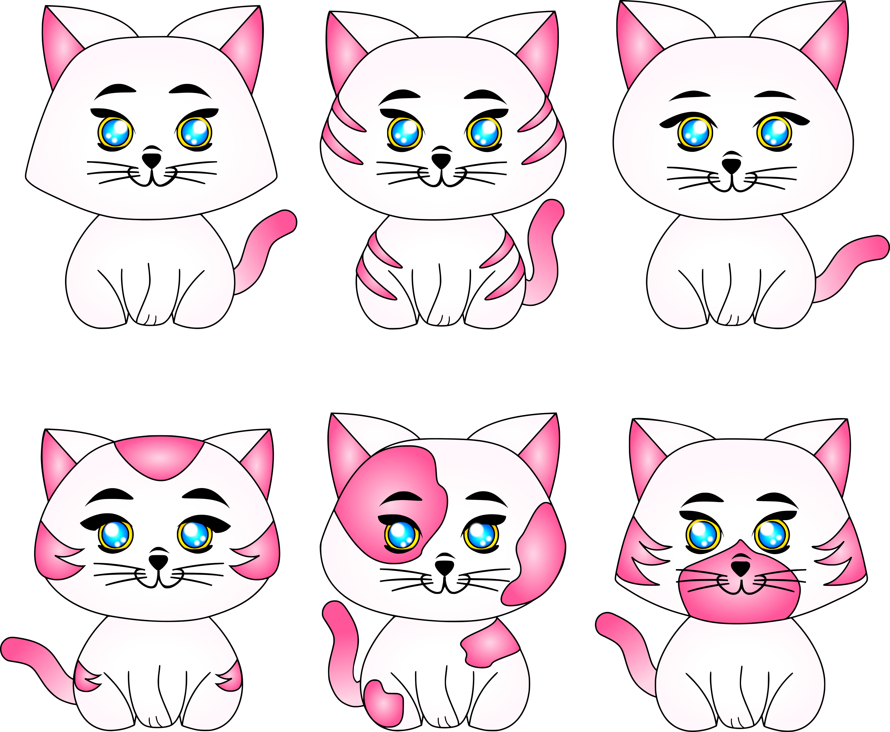 Gatos-2020-01-colores-degradados by Creaciones-Jean on DeviantArt