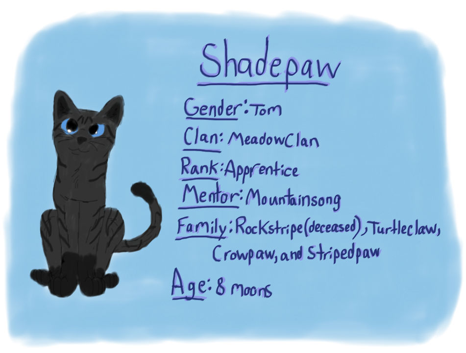 Warriors OC (Shadepaw) by faitharony on DeviantArt