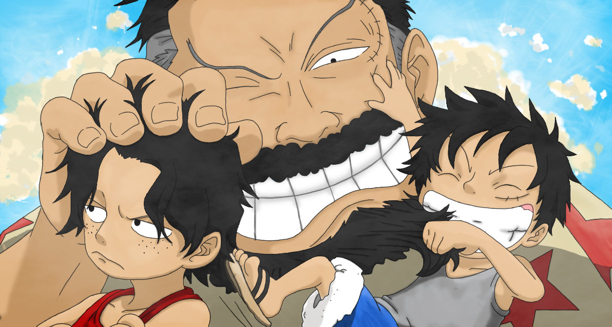 Ace, Garp And Luffy by em7565 on DeviantArt