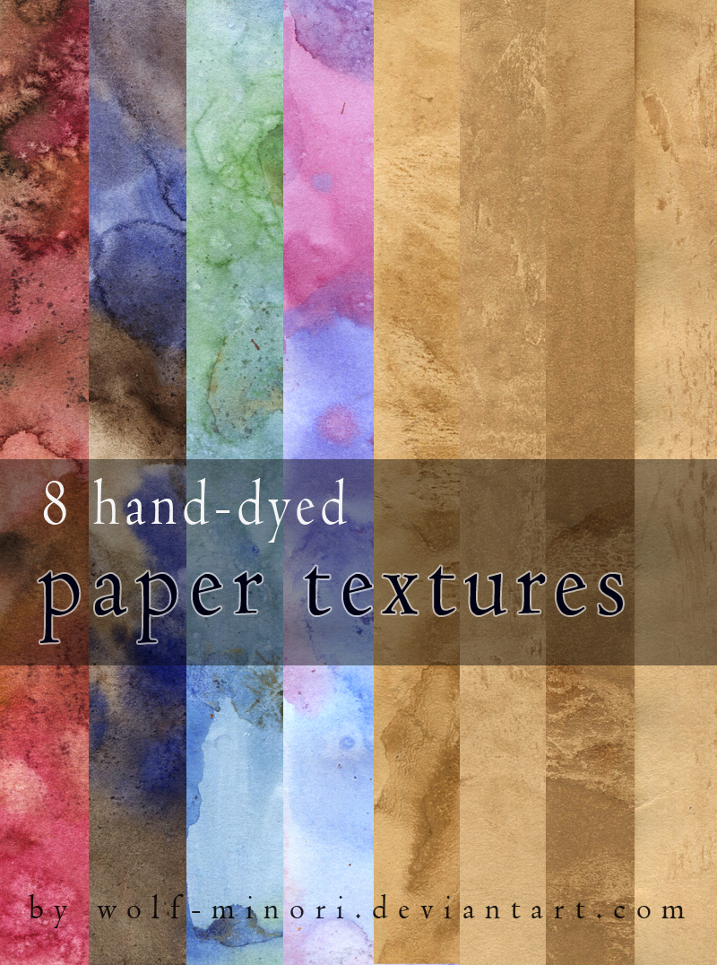 Free 8 hand-dyed paper textures by wolf-minori on DeviantArt
