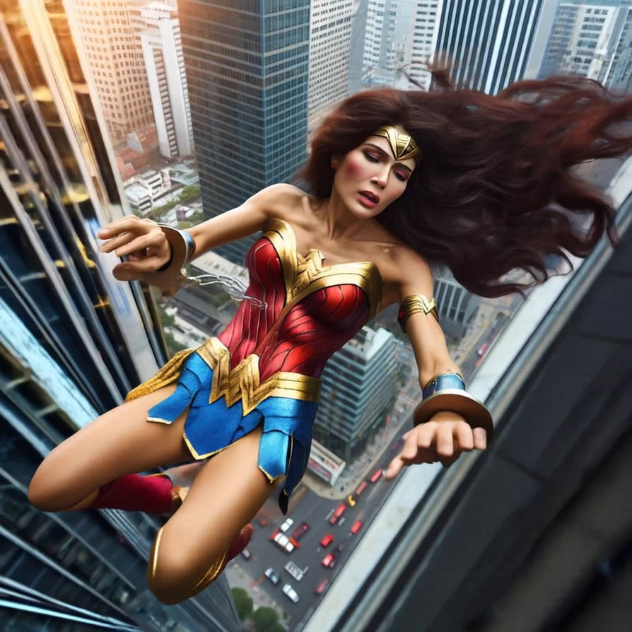 Wonder woman free falling by mjmoore9 on DeviantArt