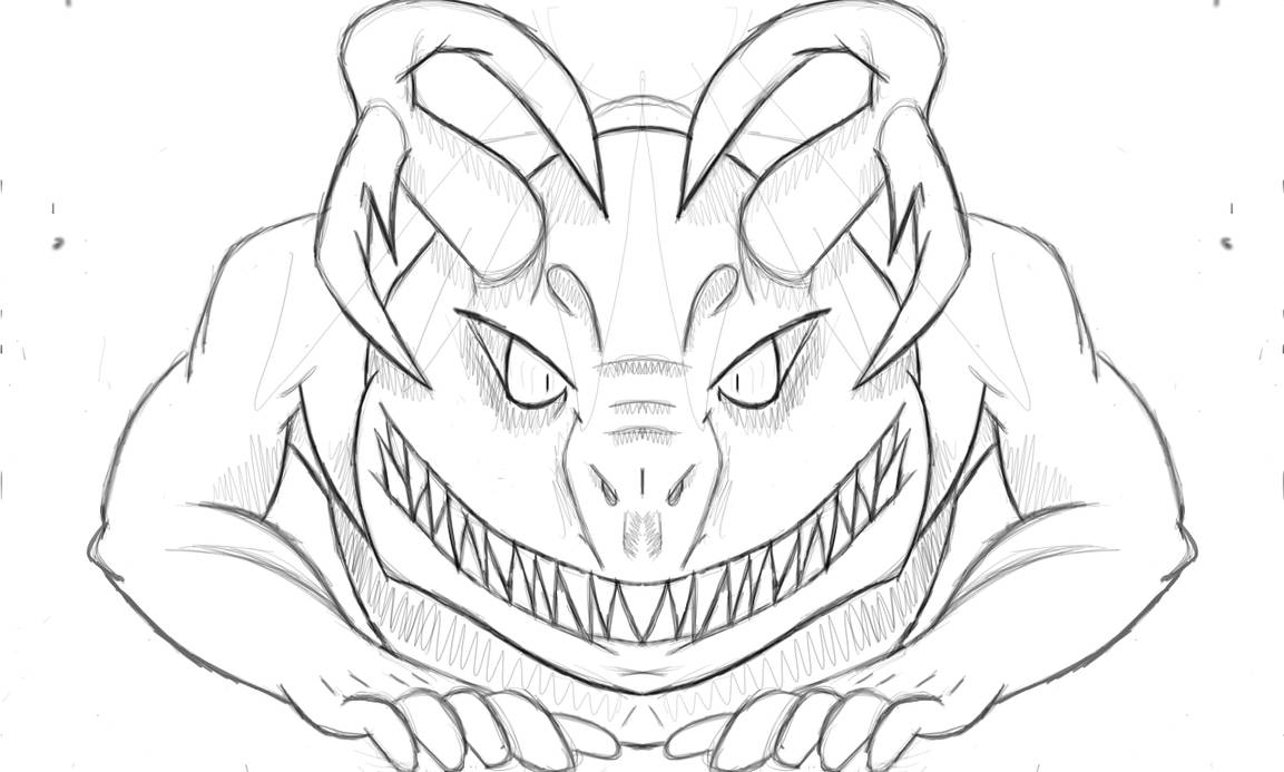 big monster uncoloured by typhoonknight95 on DeviantArt