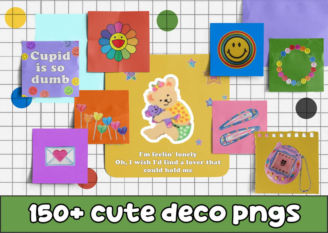150+ CUTE DECORATIVE PNG PACK by chimiyaa on DeviantArt