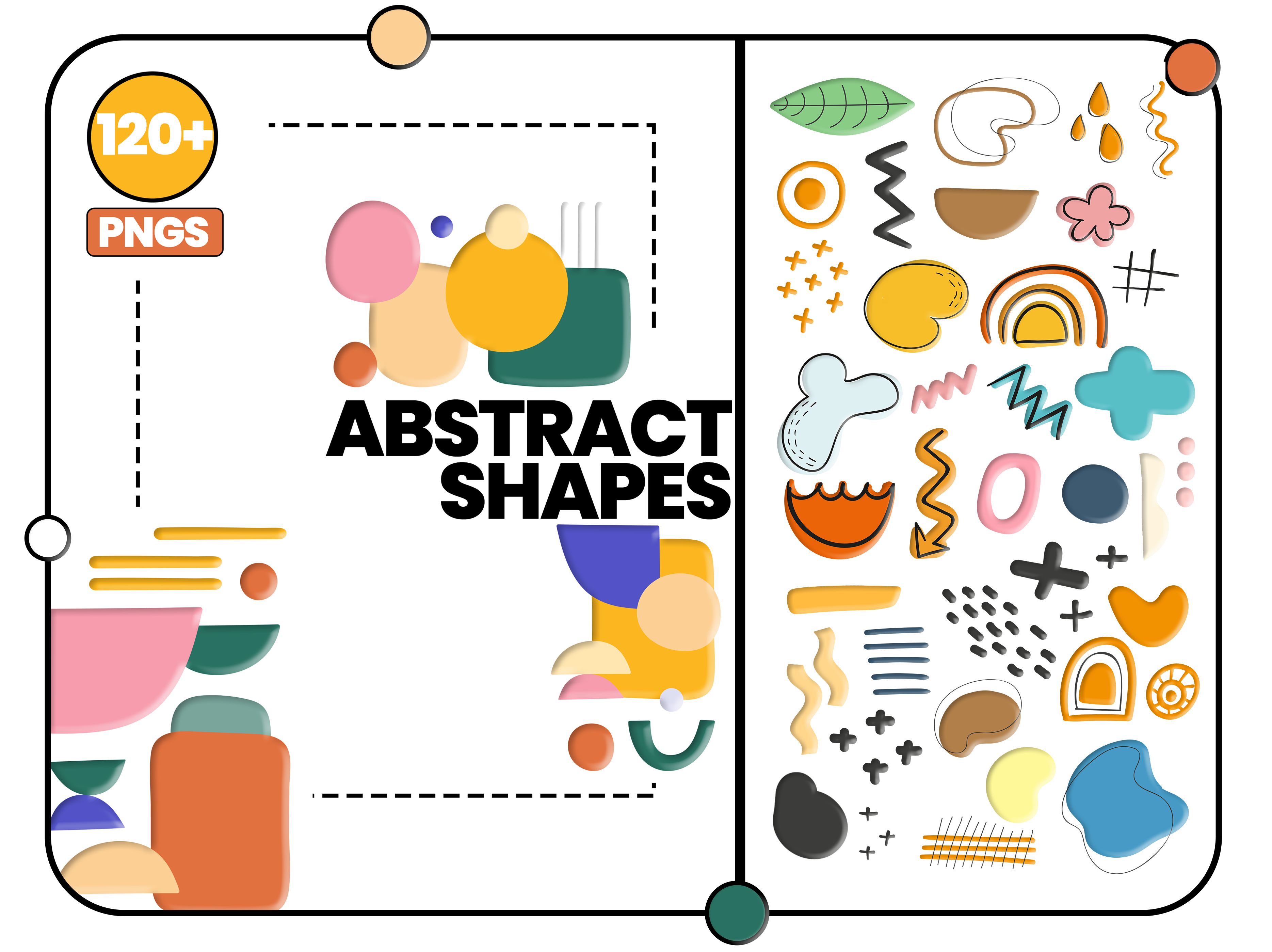 FREE 120+ ABSTRACT SHAPES PACK by chimiyaa on DeviantArt