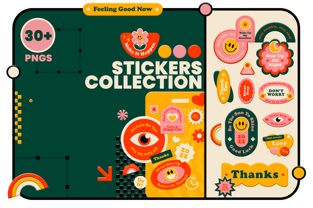 FREE 30+ VIBRANT STICKERS COLLECTION by chimiyaa on DeviantArt