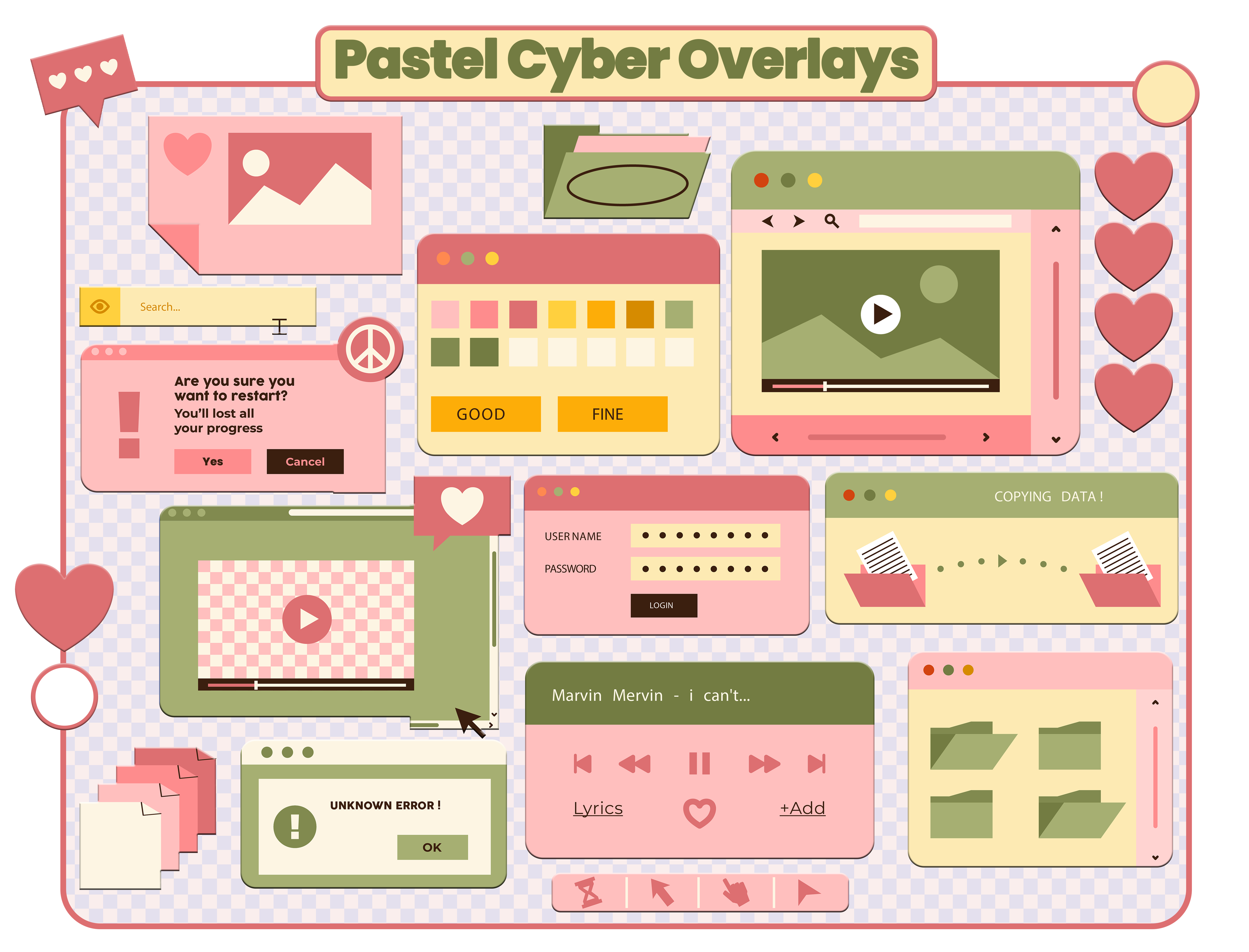 50+ PASTEL CYBER OVERLAYS by chimiyaa on DeviantArt