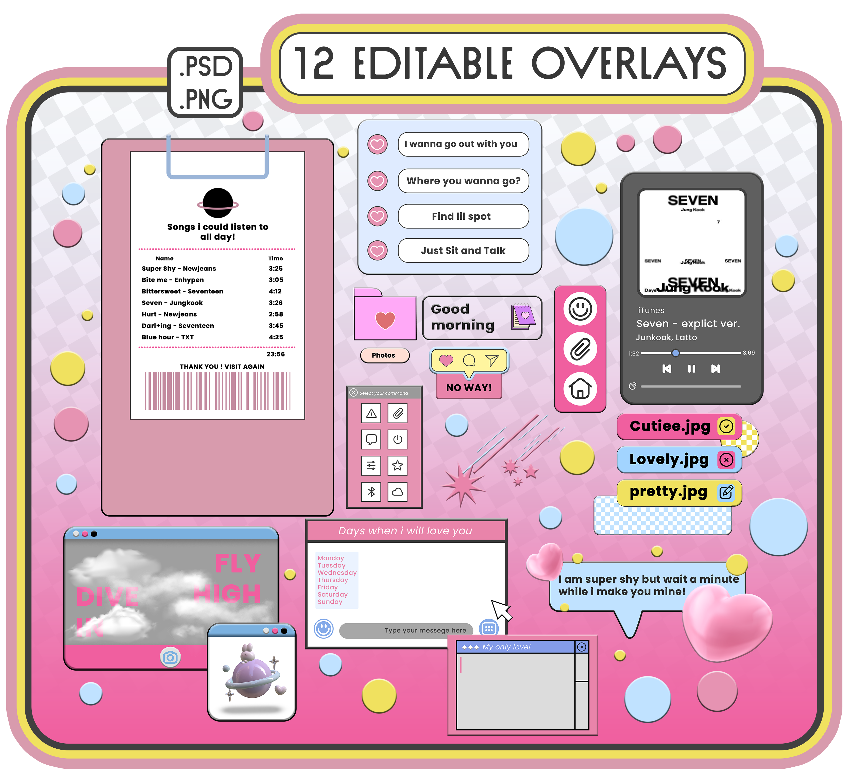 FREE 12 EDITABLE OVERLAYS PNG AND PSD PACK by chimiyaa on DeviantArt