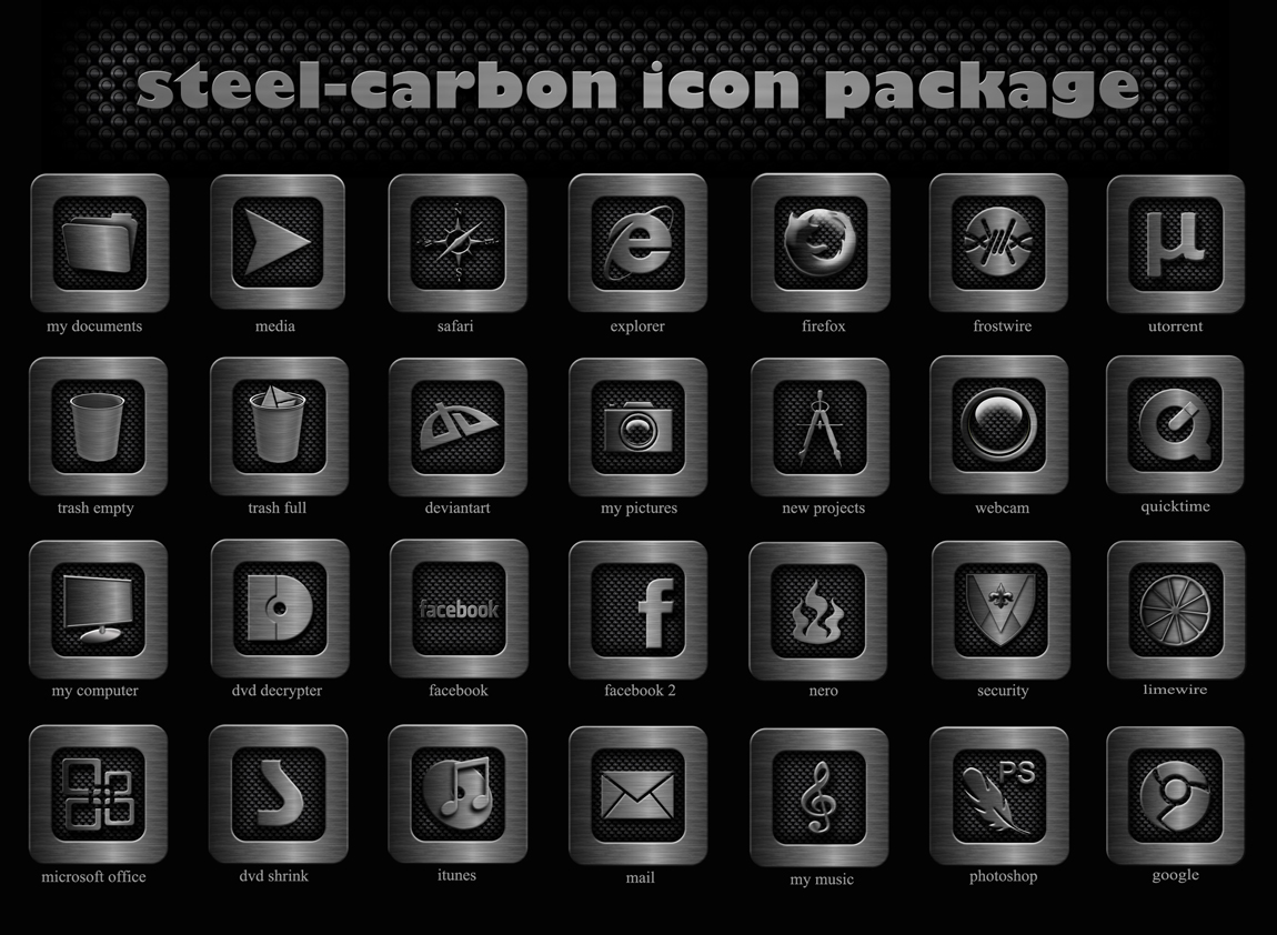 steel-carbon icon package by victor1410 on DeviantArt