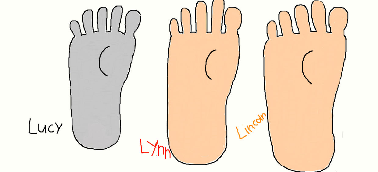 Loud Kids' Feet from Smallest to Biggest Part 2 by SamDrawsStuff123 on ...
