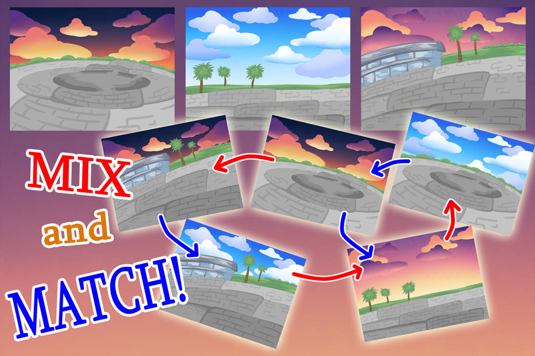 Cartoonish Mix and Match Free Background by FauxxLucck on DeviantArt