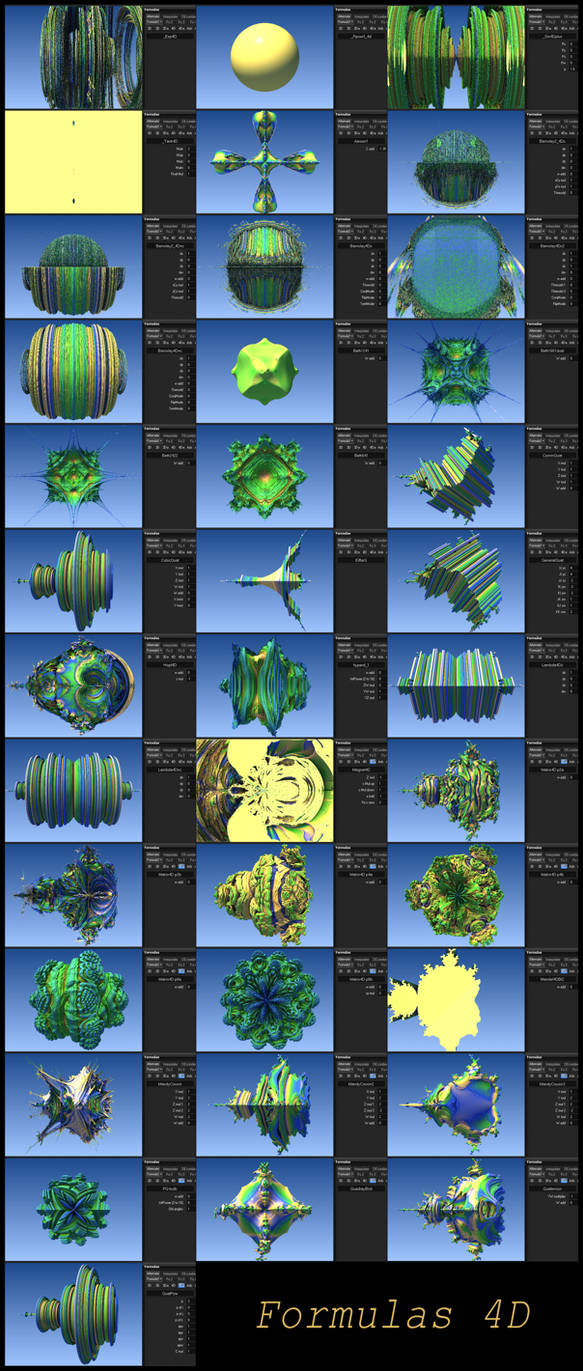 Mandelbulb 3D Formulas 4D by KanibalOsmoZ on DeviantArt