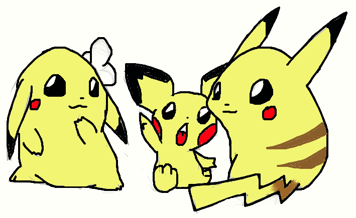 Pikachu Family by NargacugaHuntress16 on DeviantArt