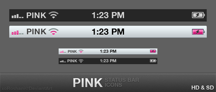 Pink Status Bar by xoRoshani on DeviantArt