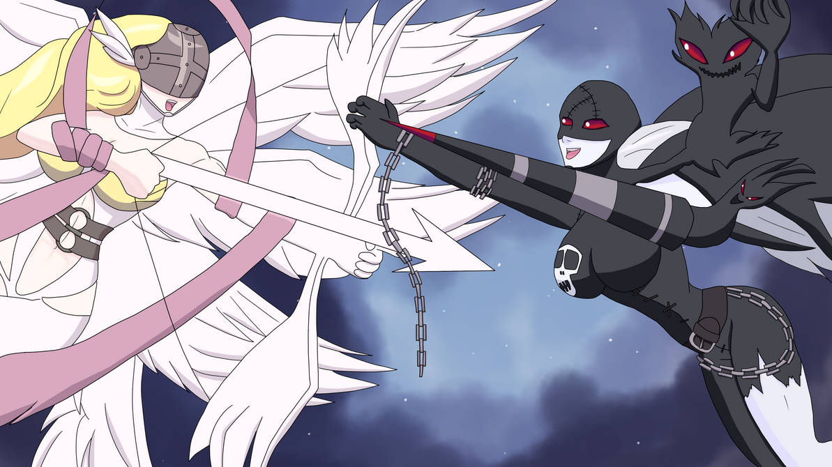 Angewomon VS Ldydevimon by OneiroAngel on DeviantArt