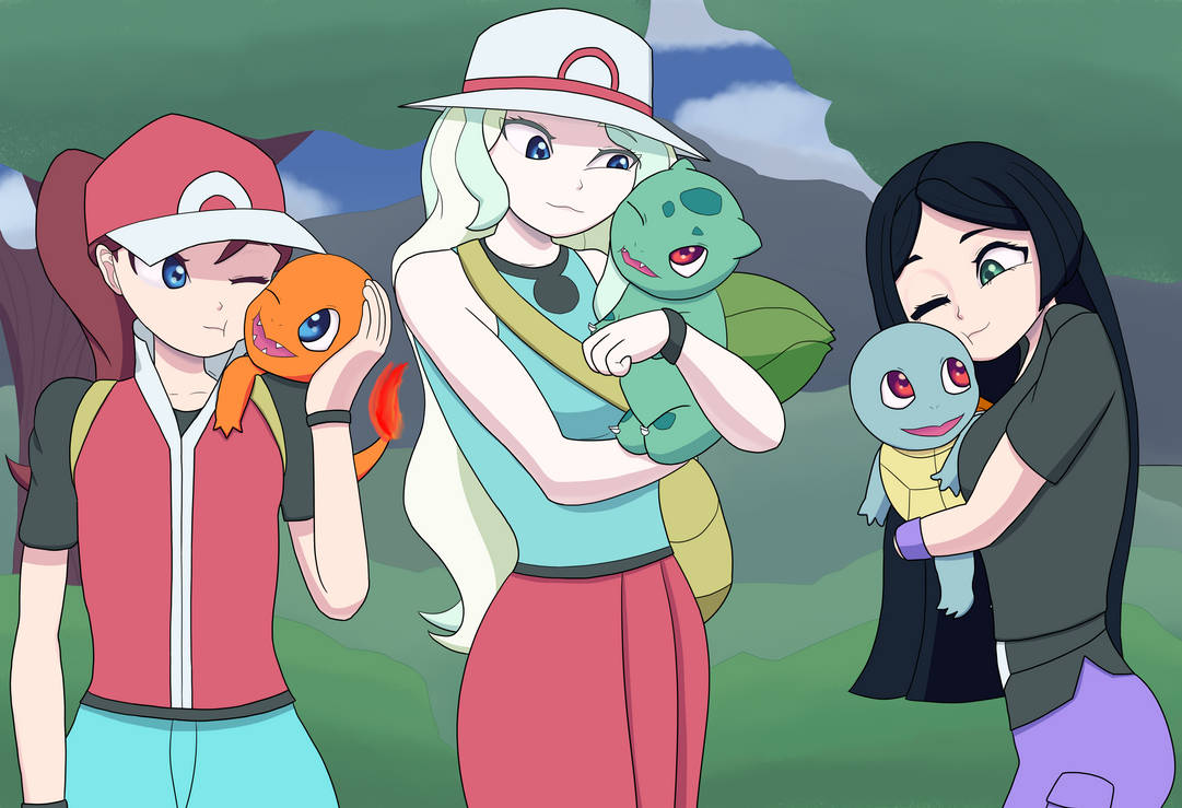 Blue team with their pokemons by OneiroAngel on DeviantArt