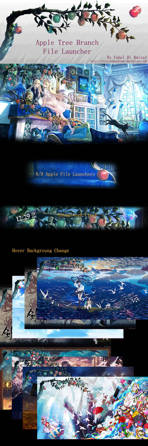 RAINMETER - Apple Tree Branch File Launcher by TenshiSakuraChan on ...