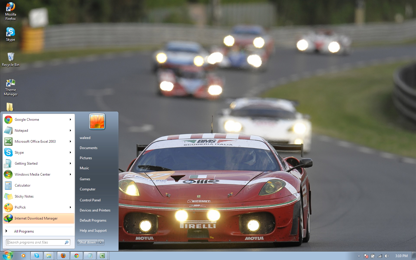 Ferrari-at-Le-Mans windows 7 theme by windowsthemes on DeviantArt