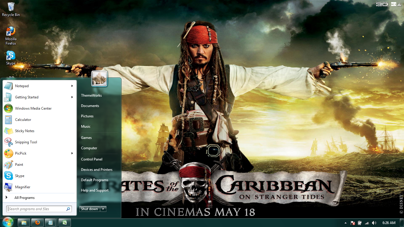 Pirates of the Caribbean Windows 7 themes by windowsthemes on DeviantArt