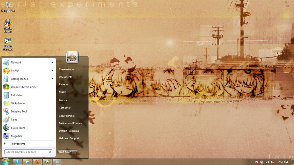 Serial Experiments Lain-2 Windows 7 themes by windowsthemes on DeviantArt