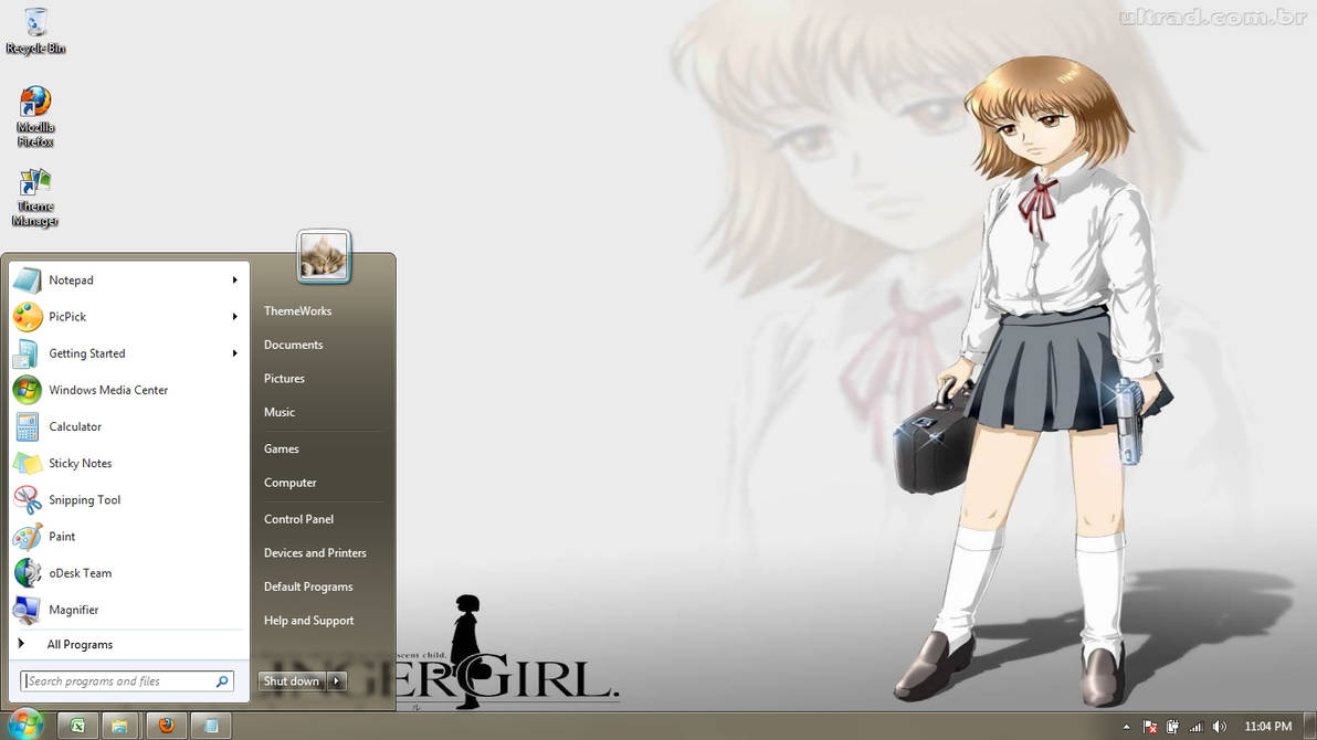 Gunslinger Girl 1 Windows 7 Themes By Windowsthemes On Deviantart
