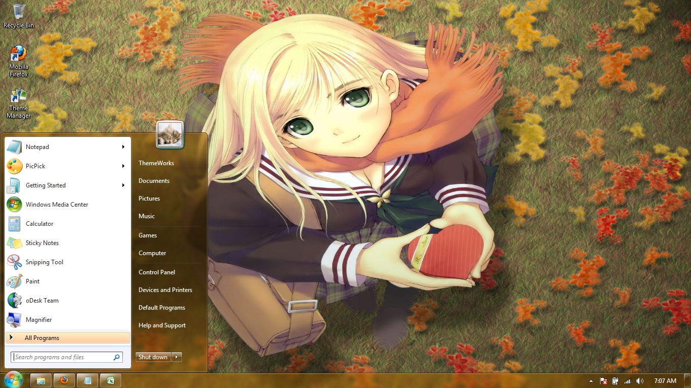 Anime-girls-28 Windows 7 theme by windowsthemes on DeviantArt