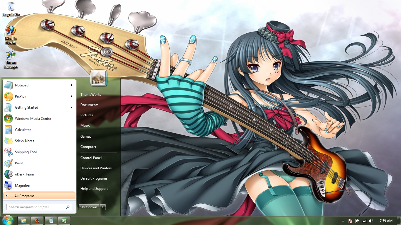 Anime-girls-17 Windows 7 theme by windowsthemes on DeviantArt