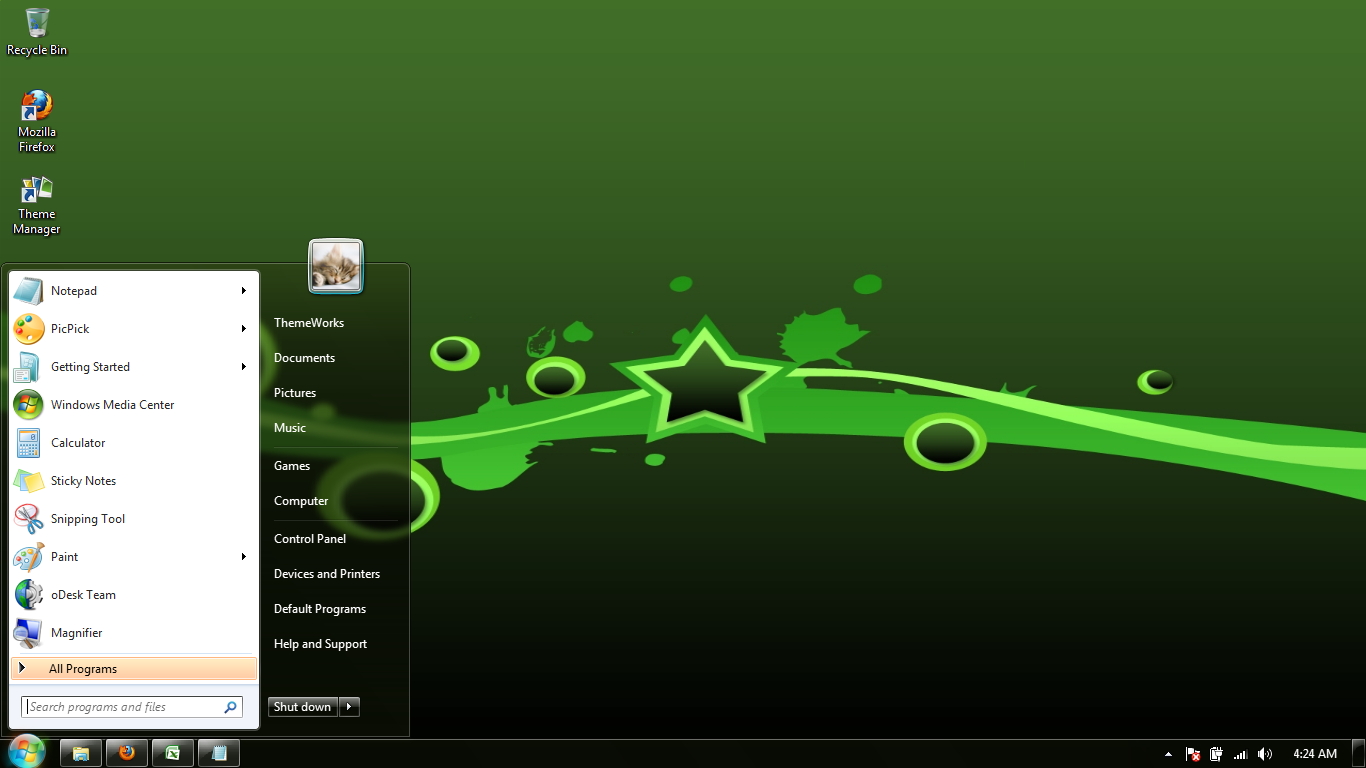 Abstract-green-1 Windows 7 theme by windowsthemes on DeviantArt